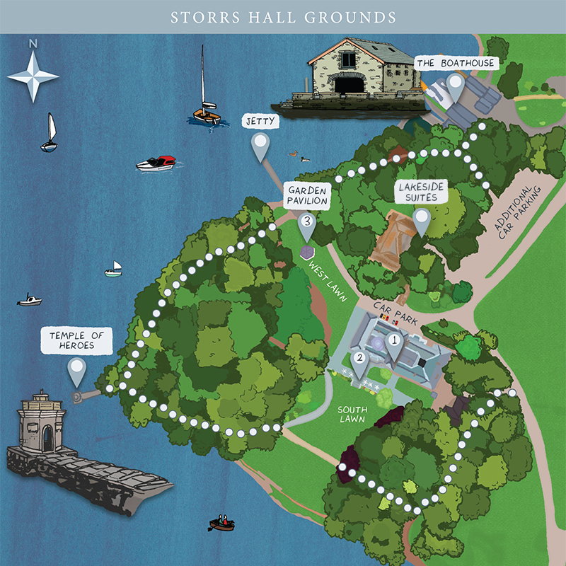 Storrs Hall: Grounds Map – Edwin Burrow